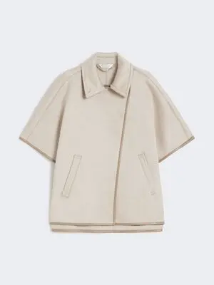 Max Mara Cashmere Zibeline Cape - Beige