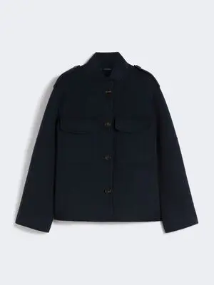 Max Mara Wool Drap Jacket - Navy