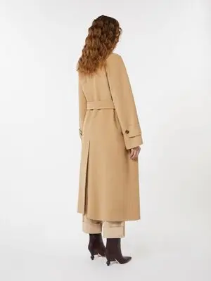 Max Mara Double-draped Wool Trench Coat
