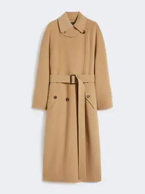 Max Mara Double-draped Wool Trench Coat