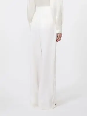 Max Mara High-waisted Wool Gabardine Trousers