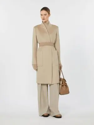 Max Mara Cashmere Draped Robe Coat