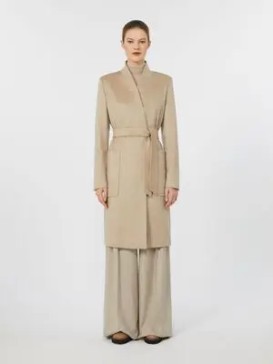 Max Mara Cashmere Draped Robe Coat