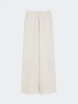 Max Mara Wool Twill Drawstring Trousers - Beige