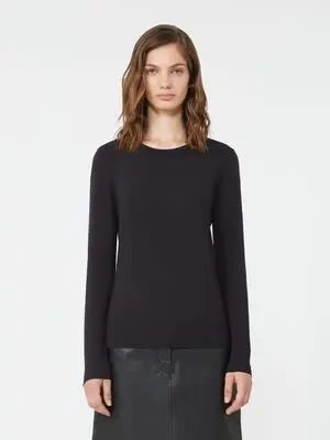 Max Mara Stretch-viscose Jersey Basic T-shirt - Black