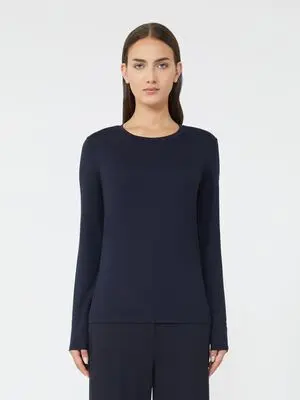 Max Mara Stretch Jersey T-shirt - Navy