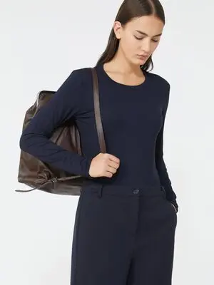 Max Mara Stretch Jersey T-shirt - Navy