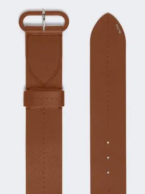 Max Mara Leather Belt - Amber Brown