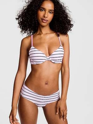 Pink Wear Everywhere Lightly Lined Demi Bra - Print