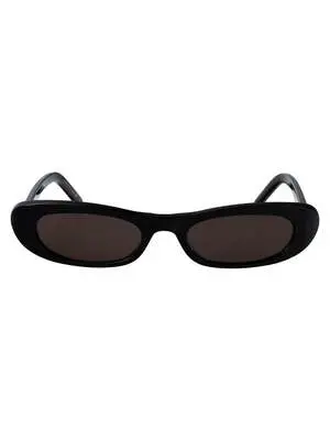 Saint Laurent Saint Laurent Eyewear Rectangle Sunglasses - 001 Black Black Black
