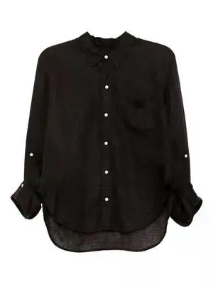 Citizens Of Humanity Kayla Shrunken Linen Shirt - Brown