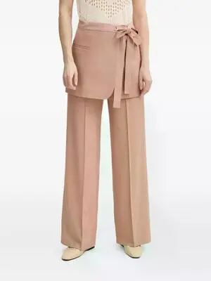 AERON Wrap-front Split-hem Trousers