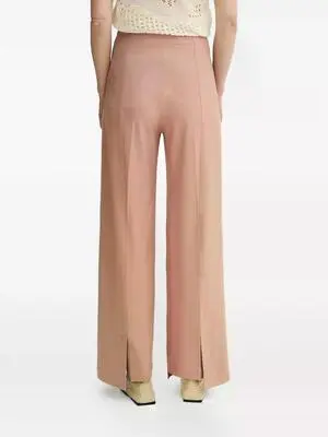 AERON Wrap-front Split-hem Trousers