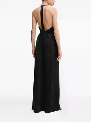 SANDRO FERRONE Halter-neck Wrap Maxi Dress