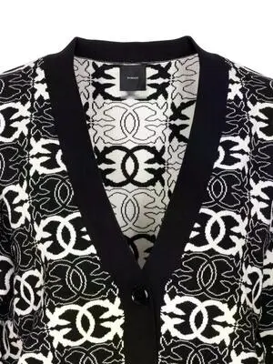 Pinko Geometric Pattern Cardigan - Black