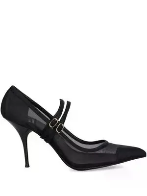 Jeffrey Campbell Mesh-panel Pointed-toe Pumps