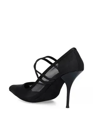 Jeffrey Campbell Mesh-panel Pointed-toe Pumps