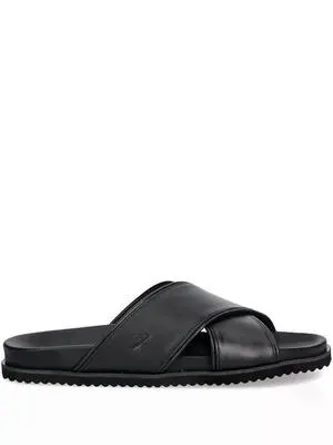 HACKETT LONDON Mikonos Leather Cross-strap Sandals
