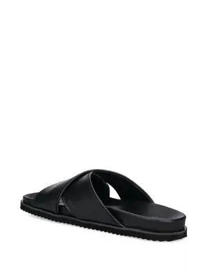 HACKETT LONDON Mikonos Leather Cross-strap Sandals
