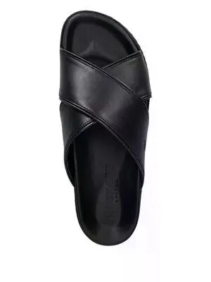 HACKETT LONDON Mikonos Leather Cross-strap Sandals