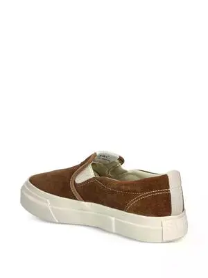 S.W.C STEPNEY WORKERS CLUB Suede Slip-on Sneakers - Brown