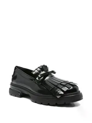 Simone Rocha Low Tracker Fringe Leather Loafers