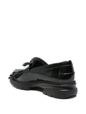 Simone Rocha Low Tracker Fringe Leather Loafers