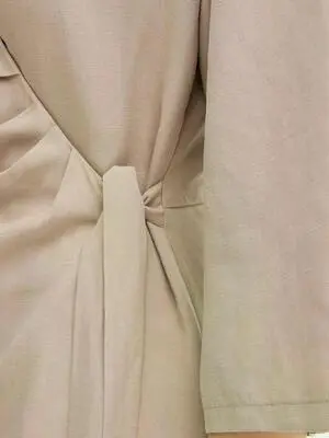 SAMSOE SAMSOE Wrap-effect Midi Dress - Neutrals