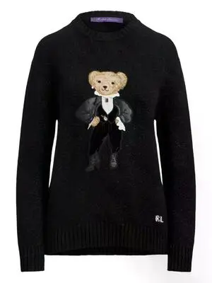 Ralph Lauren Metallic-bear Sweater - Black