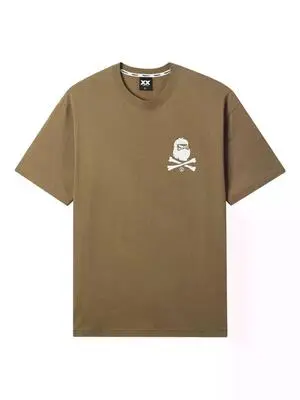 FINGERCROXX Skull-crossbones Cotton T-shirt - Brown