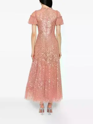 NEEDLE & THREAD Sequin-embellished Midi Dress