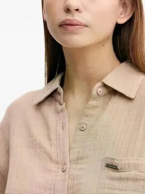Melissa Odabash Tie-detail Shirt Midi Dress - Neutrals