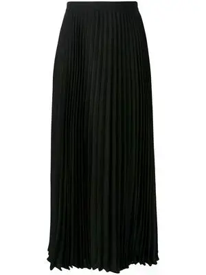 Valentino Garavani Pleated Midi Skirt - Black