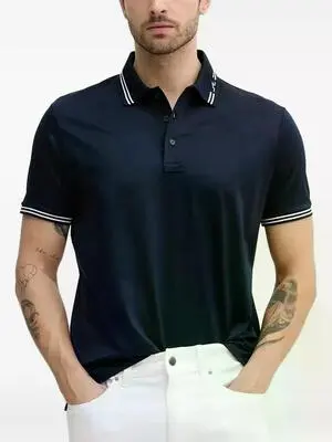Paul & Shark Striped-collar Polo Shirt - Blue