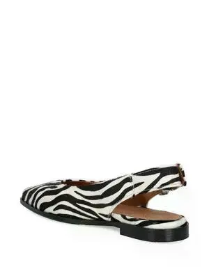 BILLI BI Zebra-print Slingback Flats