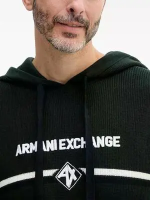 Armani Exchange Knitted Logo Hoodie