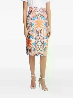 SILVIAN HEACH Abstract-print Midi Skirt