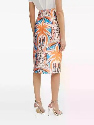 SILVIAN HEACH Abstract-print Midi Skirt