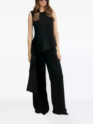 SANDRO FERRONE Asymmetric Draped Jumpsuit - Black