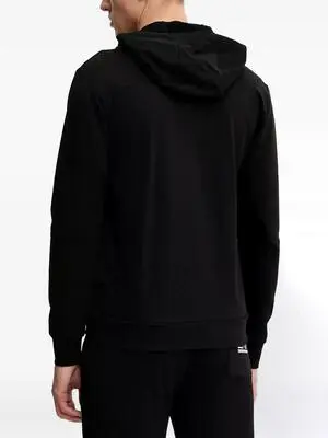 EA7 Logo-detail Zip-up Hoodie