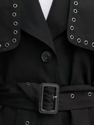 BRUUNS BAZAAR Eyelet-embellished Belted Coat