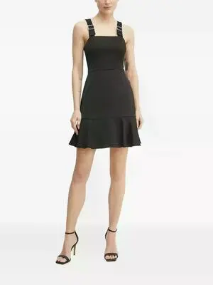 Armani Exchange Buckle-strap Flared Mini Dress