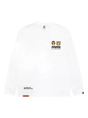 AAPE BY *A BATHING APE Aape Head Long-sleeve T-shirt - White