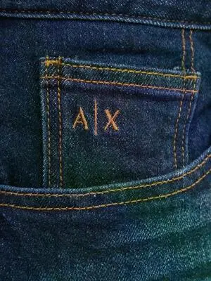 Armani Exchange Logo-embroidered Jeans