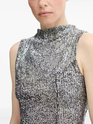 ALOHAS Sequin Embellished Mock-neck Top