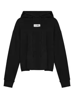 MAISON MARGIELA Logo Cotton Hoodie - Black