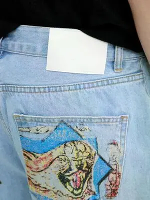Desigual Tiger-print Jeans
