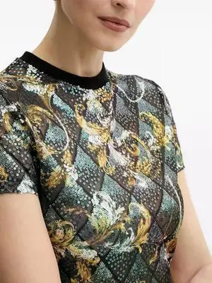 Versace Sequin-embellished Baroque Top