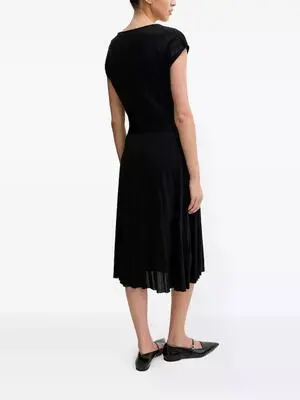 Marc O'polo Pleated Cap-sleeve Midi Dress