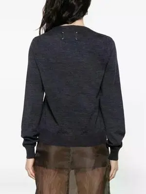 MAISON MARGIELA Round-neck Wool Sweater - Blue